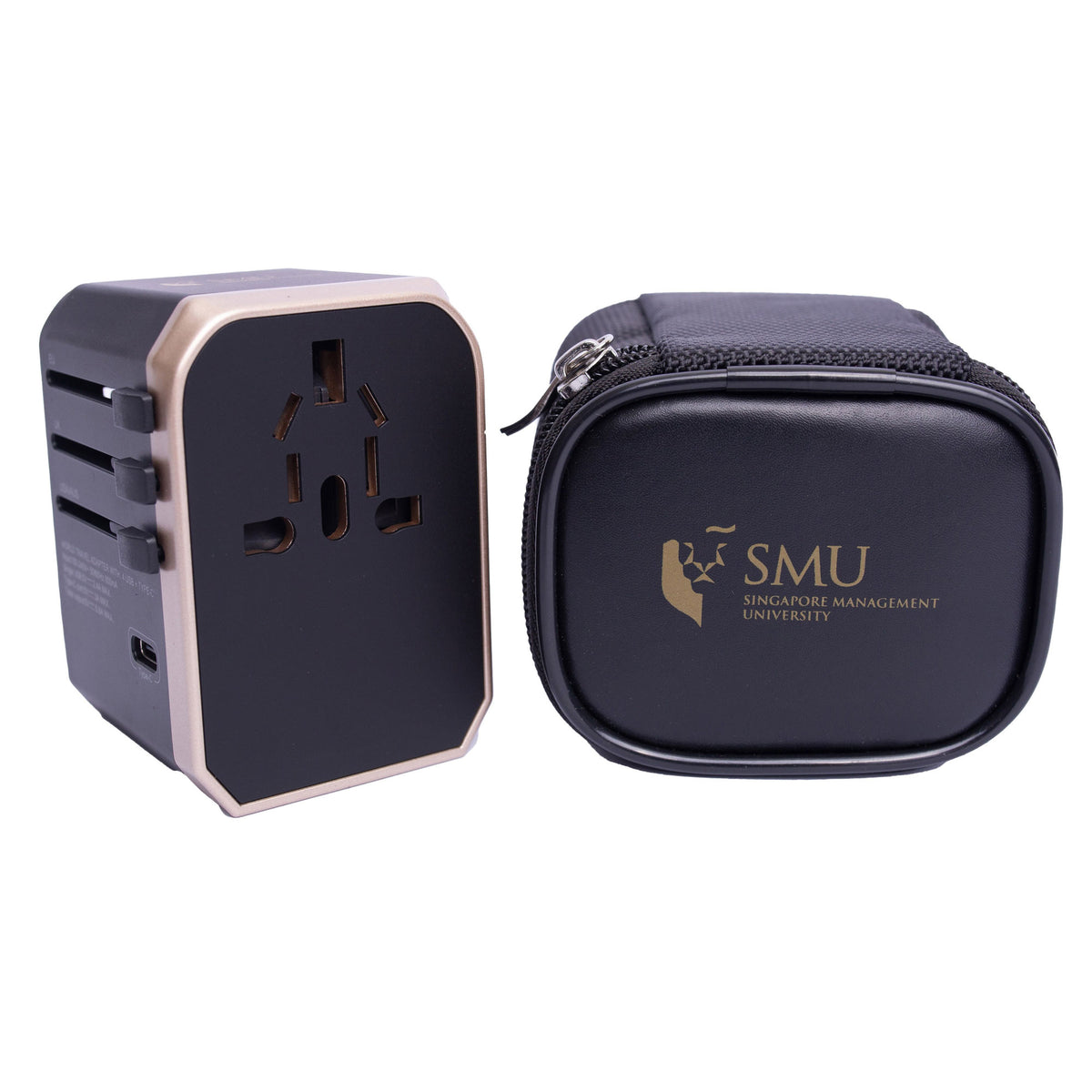 Travel Adapter with USB-C and USB-A Ports - Gold – The SMU Shop